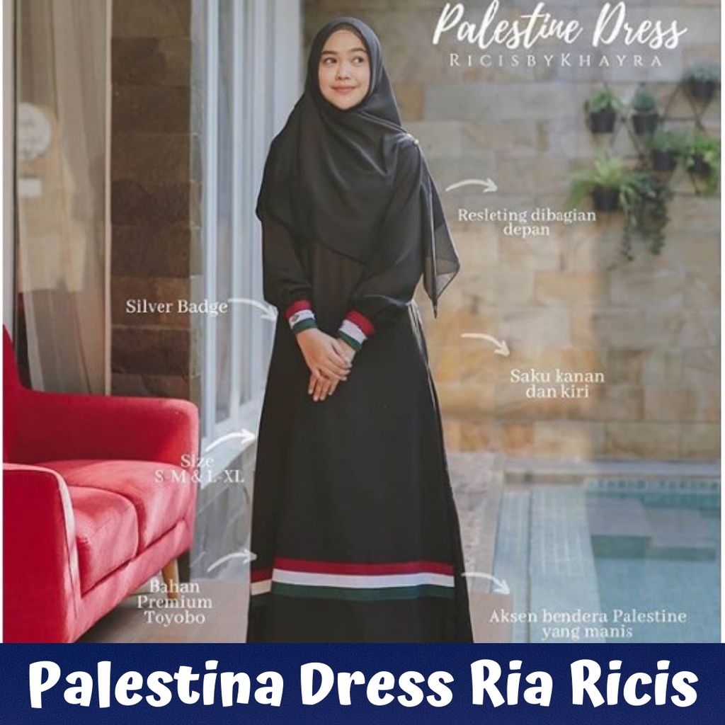 Jual Gamis Dress palestina premium by ria ricis gamis palestina fashion ...