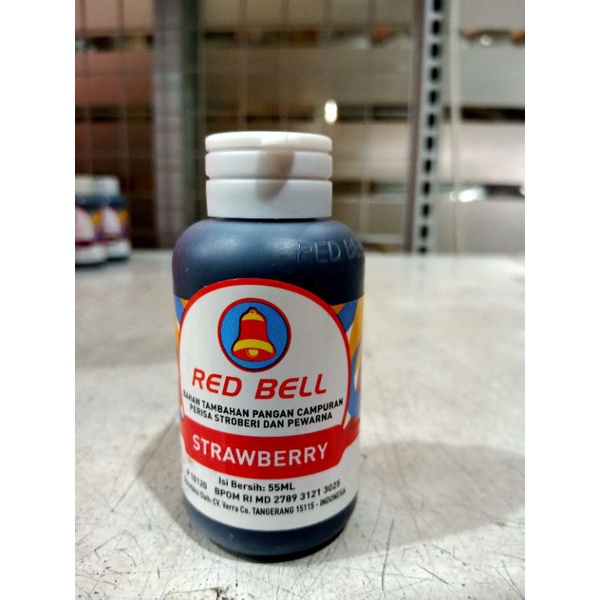 Jual RED BELL STRAWBERRY PERISA DAN PEWARNA 55ML COCOK UNTUK DIGUNAKAN ...