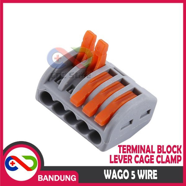 Jual WAGO 5 WIRE TERMINAL BLOCK LEVER CAGE CLAMP | Shopee Indonesia
