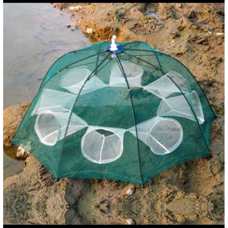 Jual Perangkap Ikan / Bubu Ikan /Jebakan Ikan Udang Kepiting Lobster Jaring Model Payung Lipat 8 ...