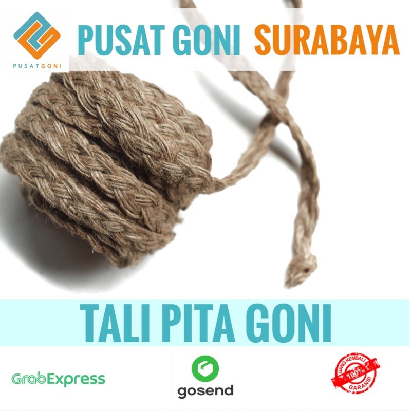 Jual Tali Pita Goni Anyaman 1 CM - Burlap Rope - Kerajinan Tali Goni ...