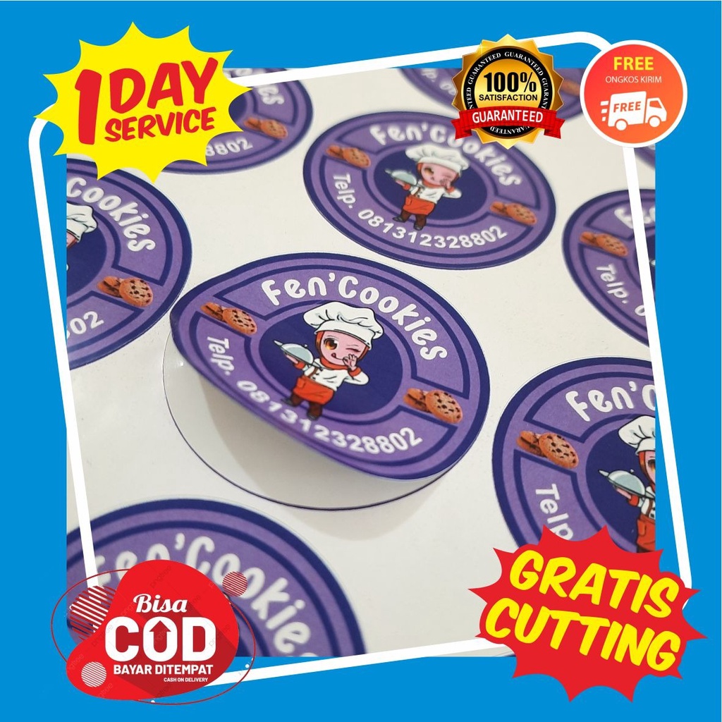 Jual PROMO - STIKER LABEL MAKANAN STICKER LABEL MAKANAN PER LEMBAR A3 ...