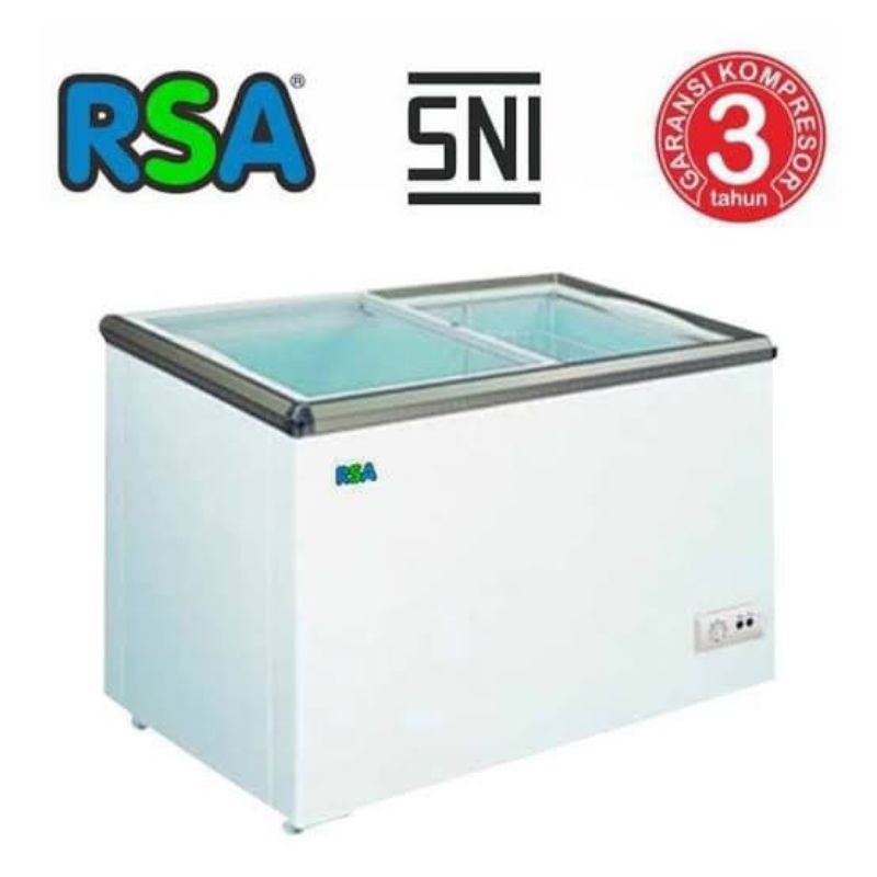 Jual CHEST FREEZER RSA / FREEZER BOX TUTUP KACA SLIDING RSA XS-200 ...