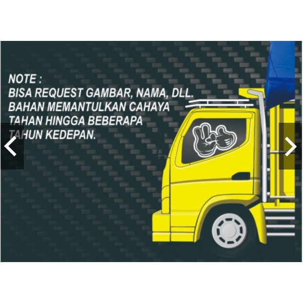 Jual STICKER KACA truck dan pickup TANGAN OLENG WAHYU ABADI mozhamedia ...