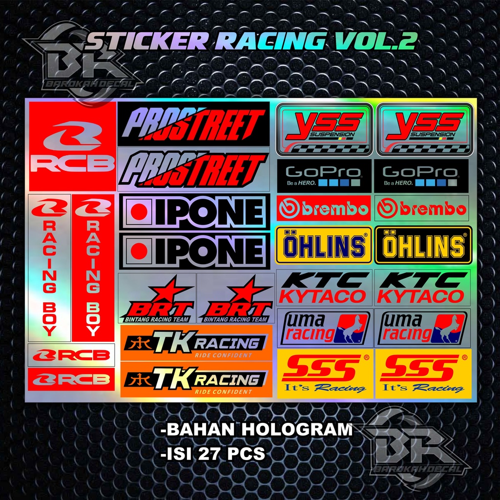 Jual Sticker Pack Racing Hologram Stiker Motor | Shopee Indonesia