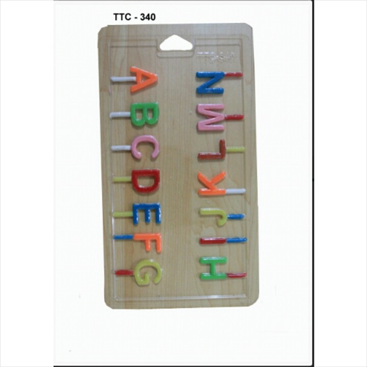 Jual Cetakan huruf plastik mika, cetakan coklat lolipop huruf alphabet ...