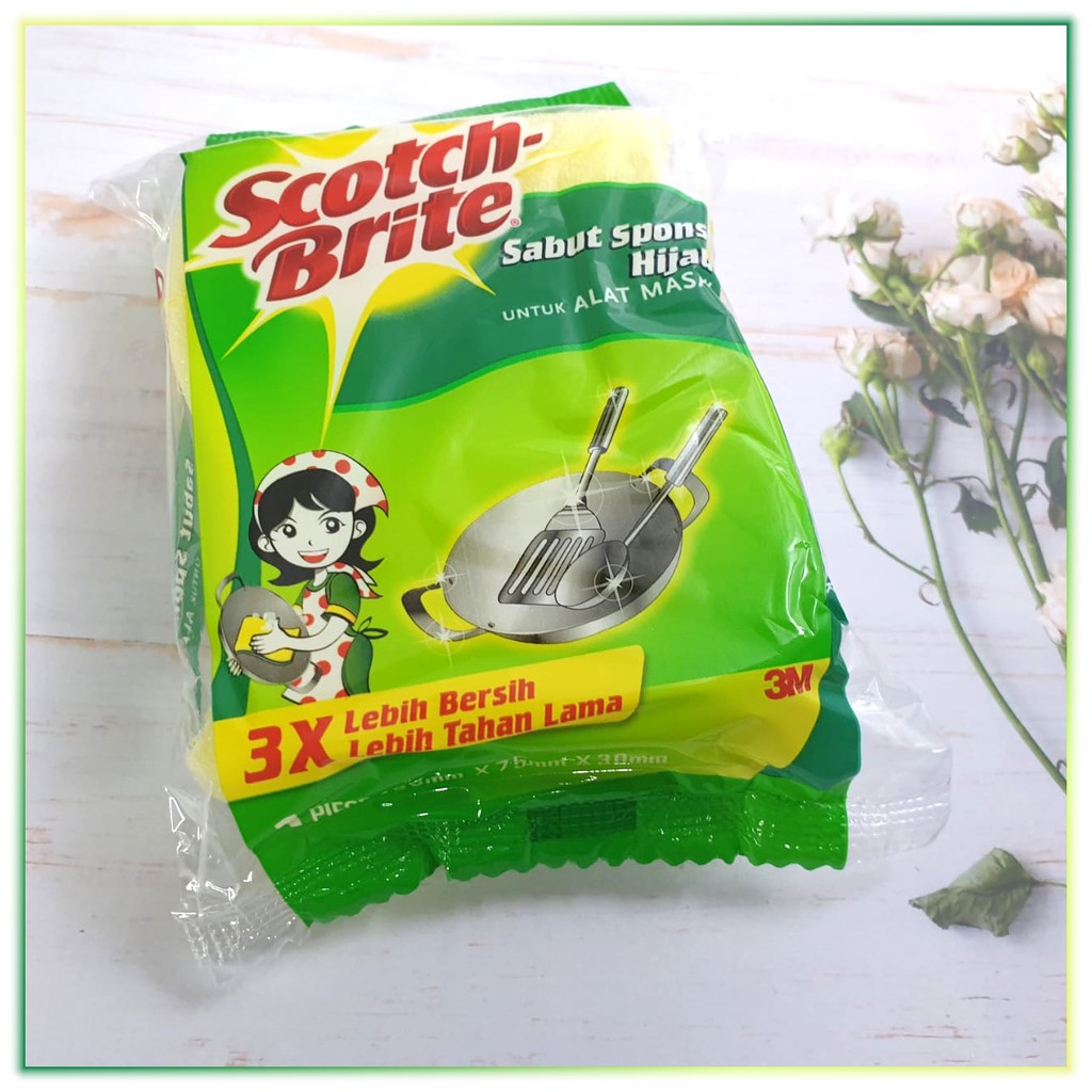 Jual (12 pc ) Busa Cuci Piring Scotchbrite _ Pencuci Piring Spoons ...