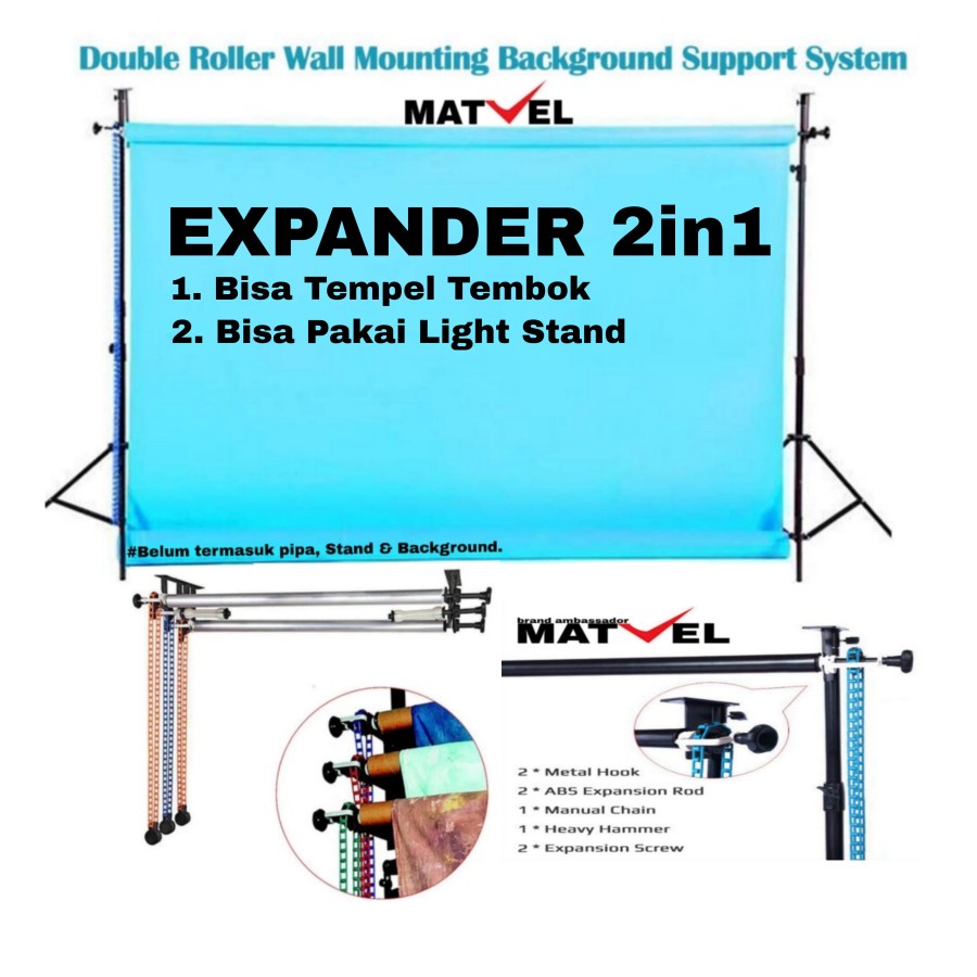 Jual MATVEL Expander 1 2 3 4 6 Set Roller Background Studio Backdrop ...