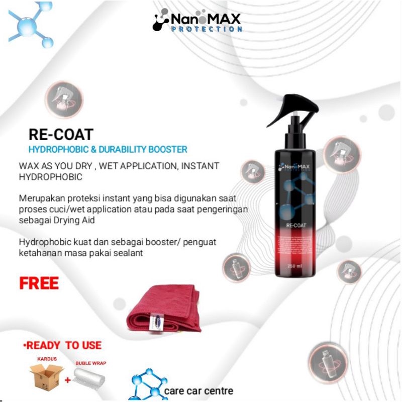 Jual wax mobil/ recoat spray/hydrophobic/anti air/poles body/perawatan ...