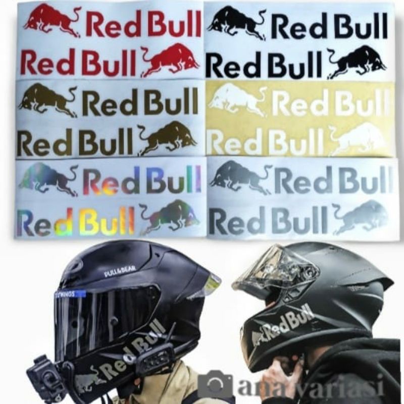 Jual stiker helm redbull, stiker redbull helm ink,kyt,zeus,shoei dll ...