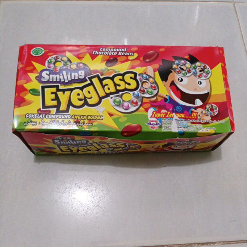 Jual Permen Cokelat Kacamata 1box 40pcs /Smiling Eyeglass | Shopee ...
