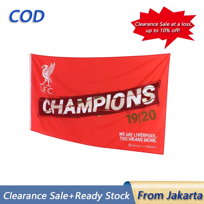 Jual Liverpool FC 19/20 Champion Flag | Shopee Indonesia