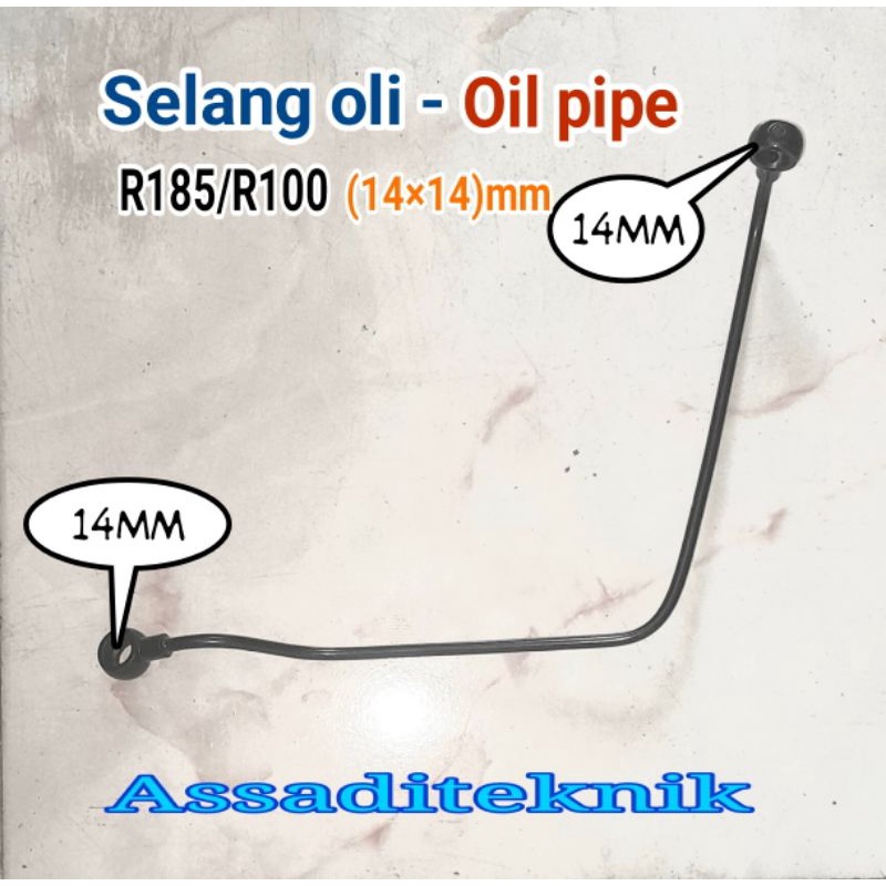 Jual Selang oli Oil pipe mesin dongfeng R100 14×14mm lubang besar dan ...