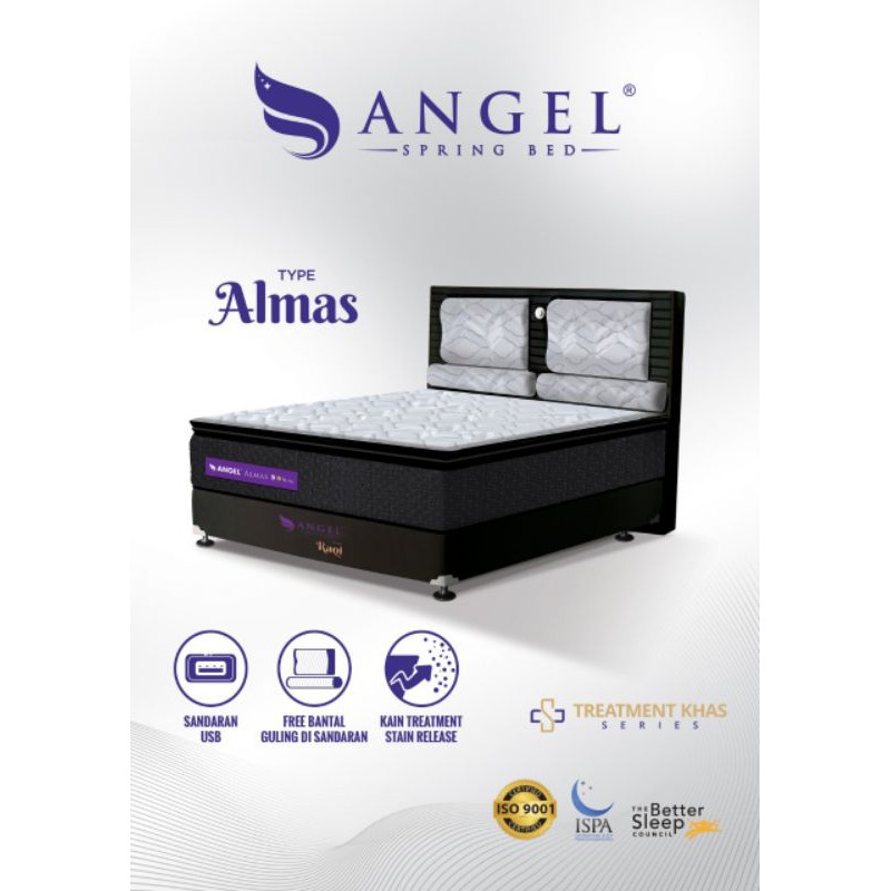 Jual Springbed Angel Almas set custom Ukuran 6kaki 180x200 | Shopee Indonesia