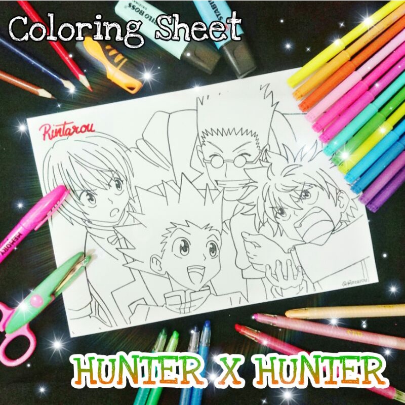 Jual Coloring Sheet Anime Hunter X Hunter | Shopee Indonesia