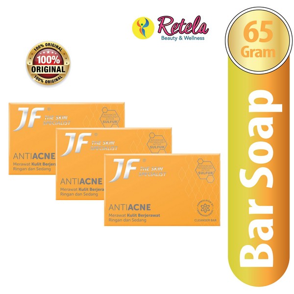 Jual Jf Anti Acne Cleansing Bar 65G / Jf Sulfur Soap / Sabun Batang Untuk Kulit Berjerawat ...