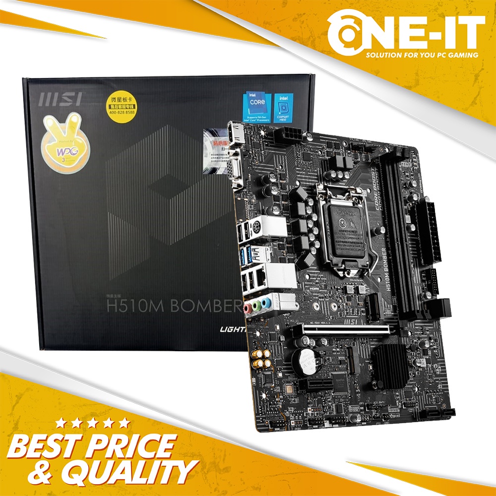 Jual Motherboard MSI H510M Bomber LGA1200 MATX H510 | Shopee Indonesia