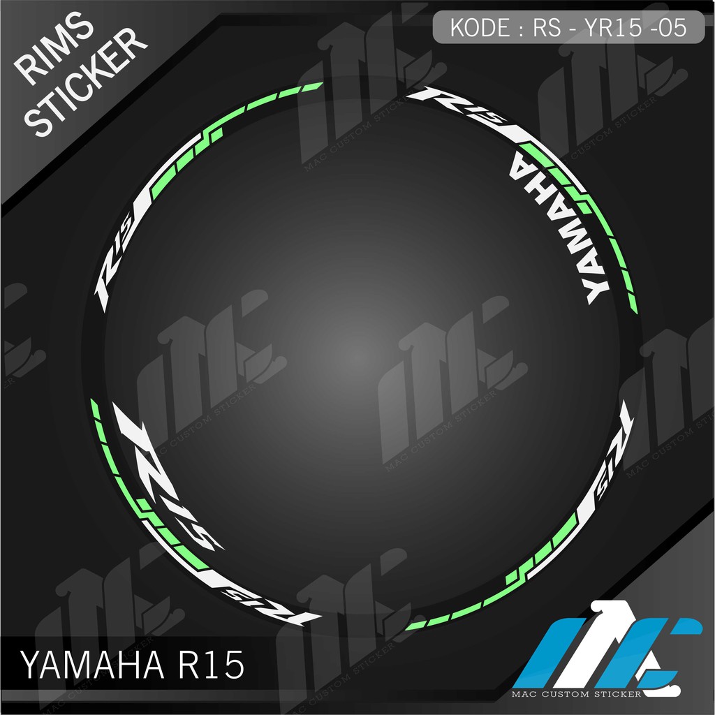 Jual YR15 05 - LIST VELG YAMAHA R15 - STIKER STICKER LIS VELG YAMAHA ...