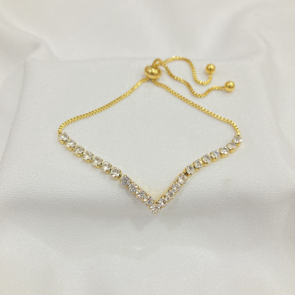 Jual Gelang Serut Titanium Gelang Fuji V Anti Karat Aksesoris Fashion ...