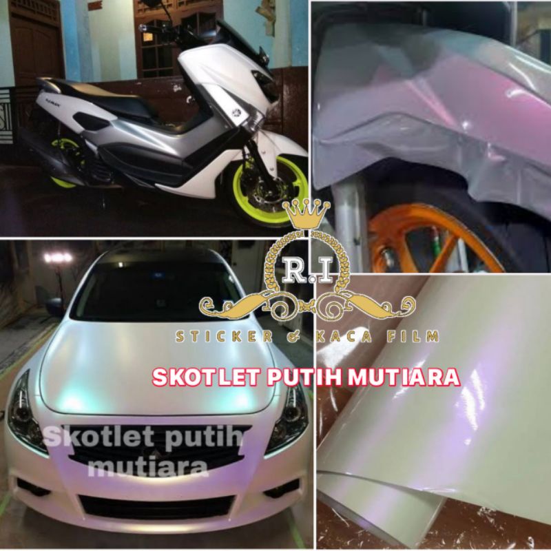 Jual Stiker Putih Mutiara Skotlet Putih Mutiara L50cm Skotlet Bunglon ...