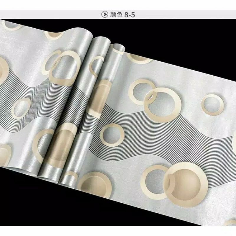 Jual Walpaper Sticker Dinding Motif Pulkadot Gold Silver 8m x 45cm ...