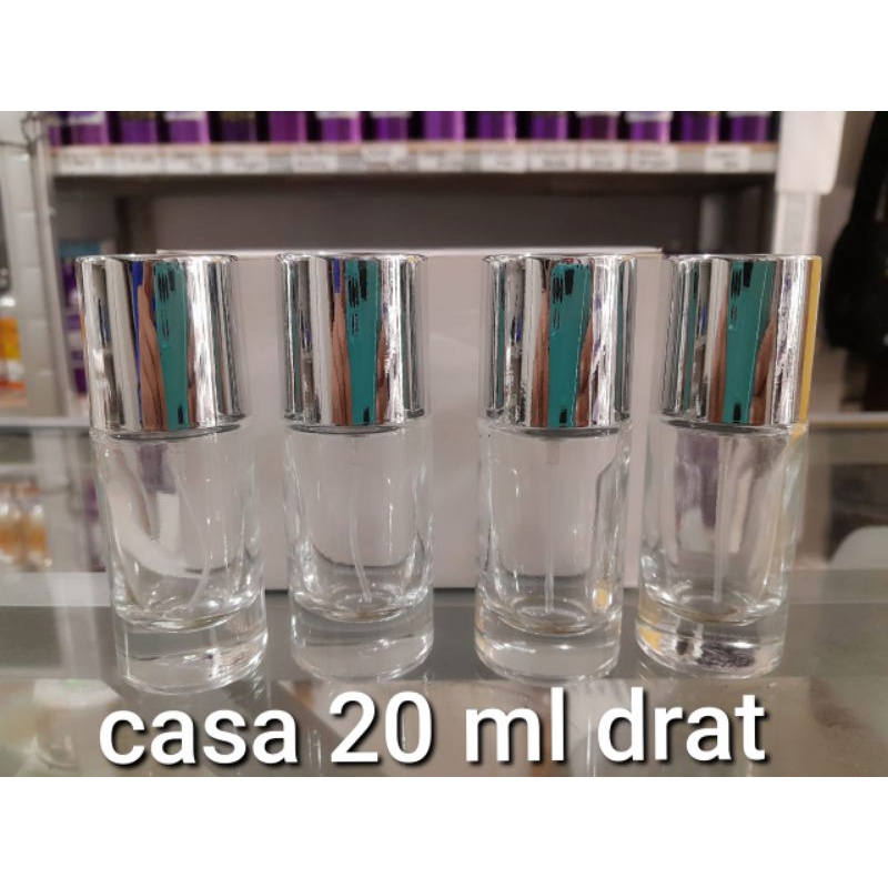 Jual BOTOL CASA TRAN 20 ML DRAT TUTUP SILVER #perlusin # | Shopee Indonesia