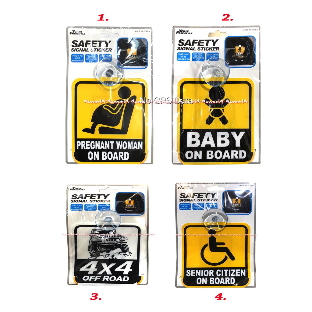 Jual Safety Signal Sticker Pregnant Woman Baby Of Road While Chair On ...