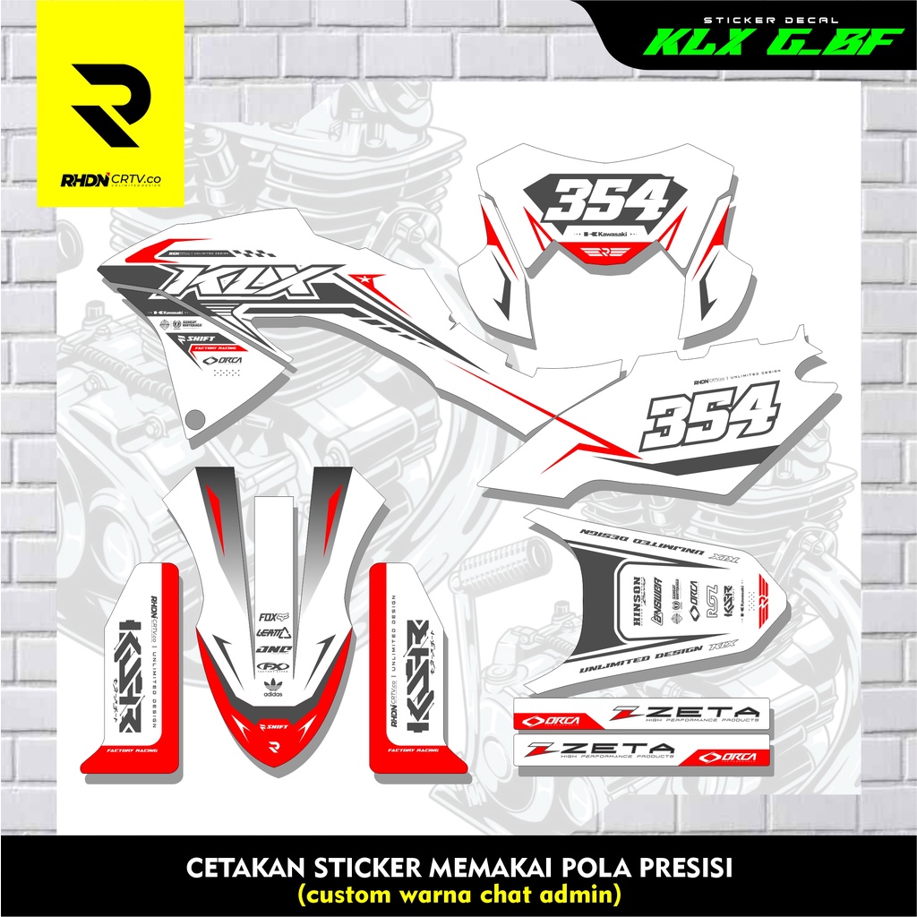 Jual sticker decal klx BF - decal klx BF - sticker klx BF - decal ...