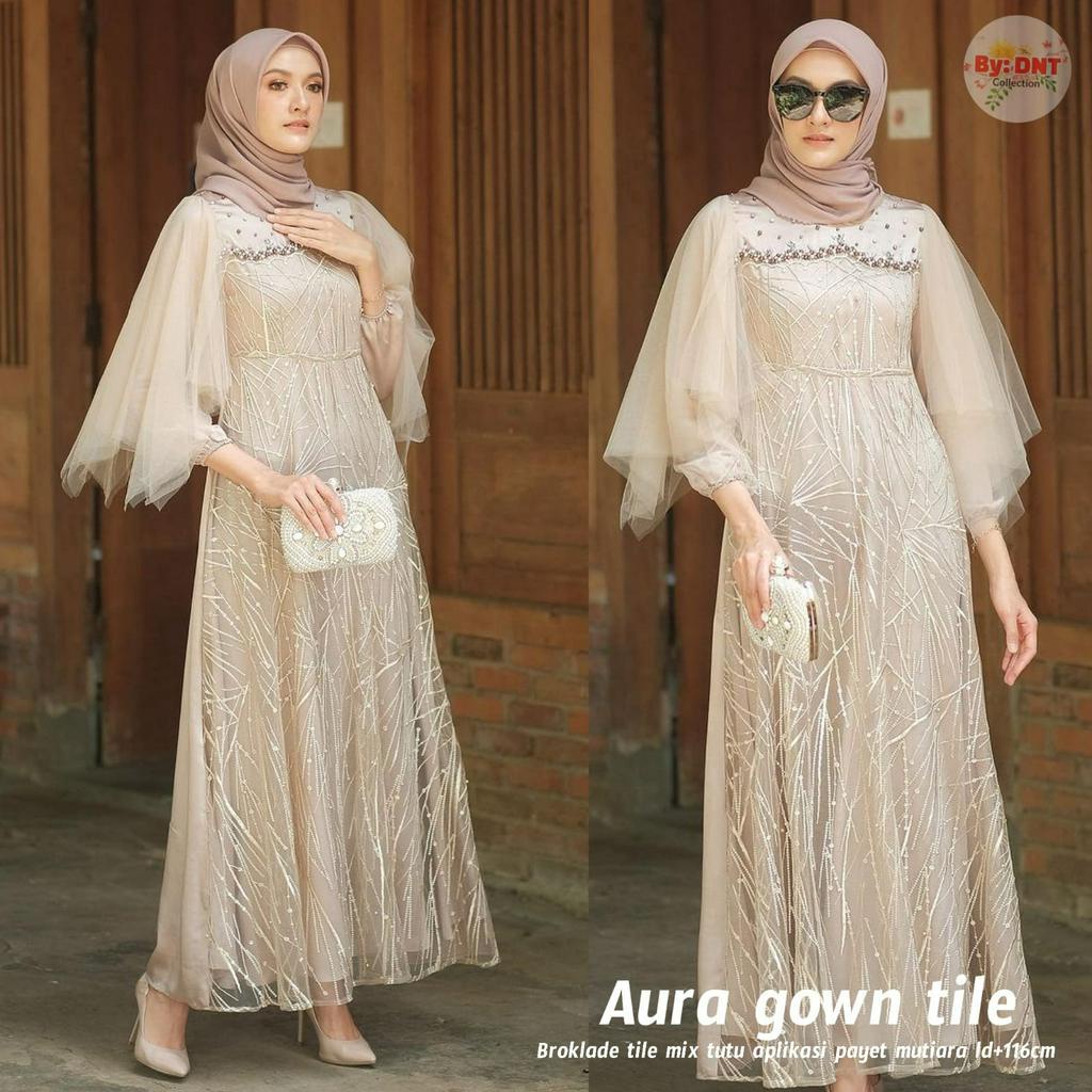 Jual AUDRINA BUSANA | NADINE LUNA DRESS MAXY BROKAT WANITA | GAMIS VEKKA JUMBO XXL VELVET ...