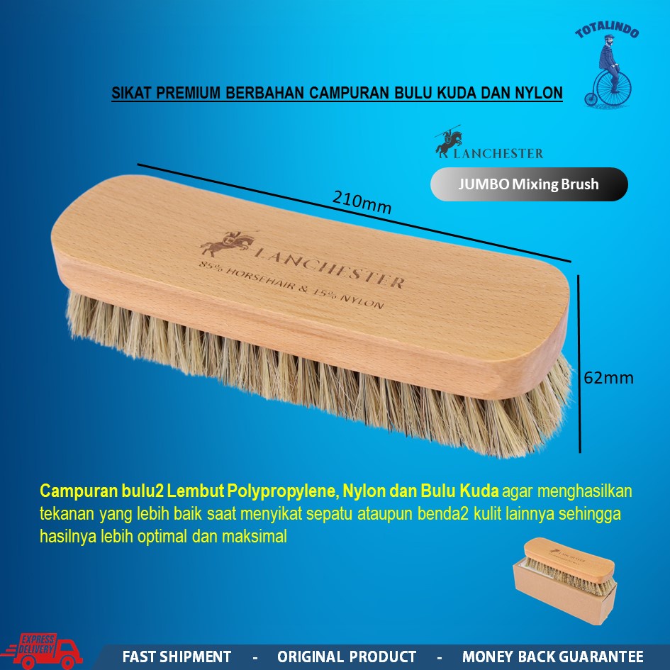 Jual Sikat SEMIR Sepatu Bulu Kuda + Nylon | LANCHESTER Horsehair ...