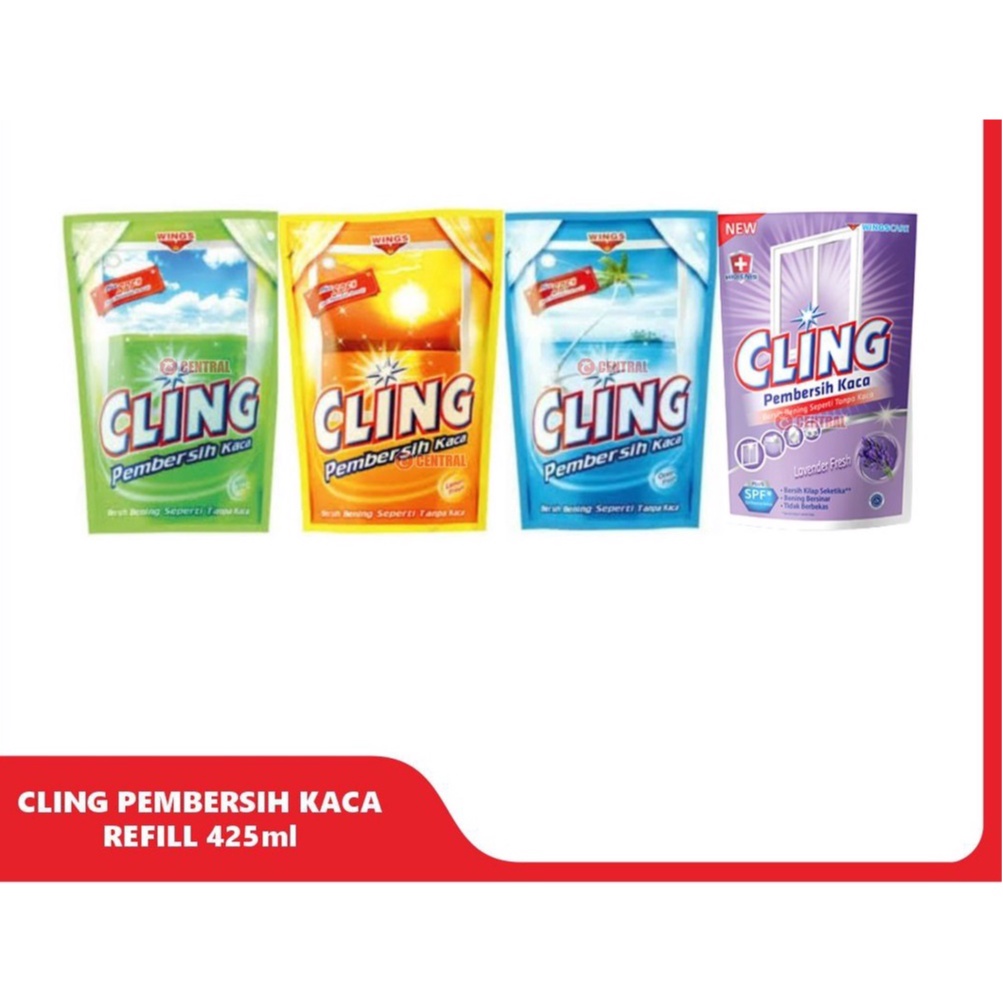 Jual Cling Pembersih Kaca Pouch Refill( 425mL) | Shopee Indonesia