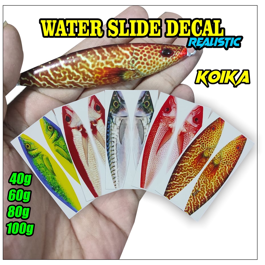 Jual Water Slide Decal Metal Jig Koika 40gr - 60gr - 80gr - 100gr ...
