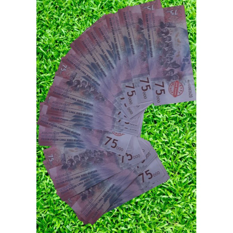 Jual 100 LEMBAR MAINAN ANAK DUIT DUITAN PECAHAN 75000 | Shopee Indonesia