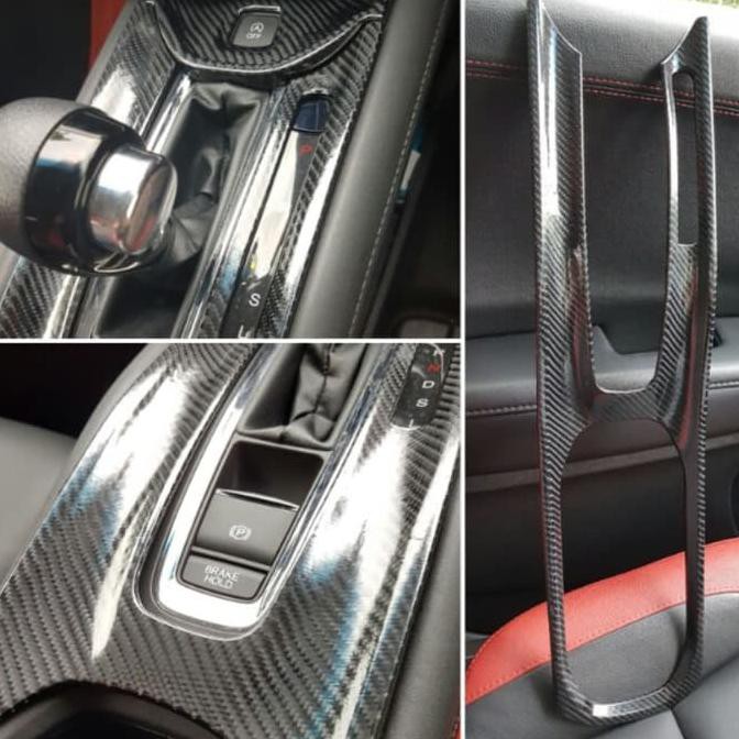Jual Honda HRV Center Console Panel Carbon Printing Cover, Gear Shift ...