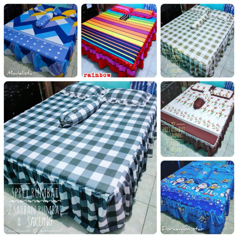 Jual Sprei rumbai jumbo 200x200 super king murah halus, tidak luntur ...
