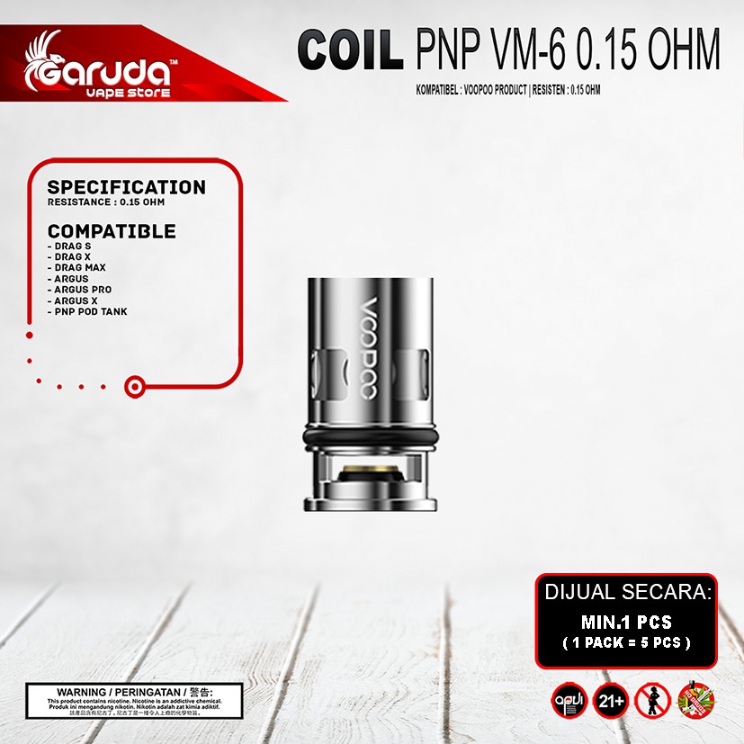 Jual Coil Vinci 0.15 PnP-VM6 Voopoo 1Pack (5Pcs) 100% Authentic | Shopee Indonesia