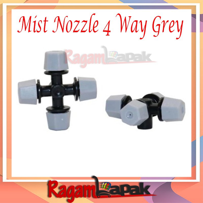 Jual Misting Fogger 4 Way Grey / Konektor 4 cabang / Pengkabutan Green ...