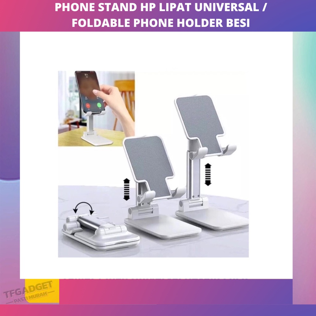 Jual PHONE STAND HP LIPAT UNIVERSAL / FOLDABLE PHONE HOLDER BESI ...