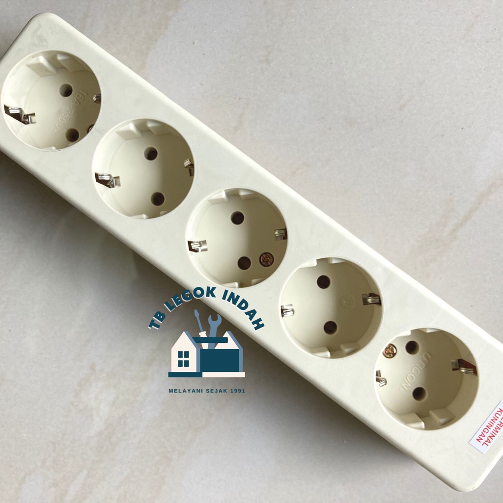 Jual STOP KONTAK TERMINAL LISTRIK 5 LUBANG SNI TERMINAL KUNINGAN / STOP ...