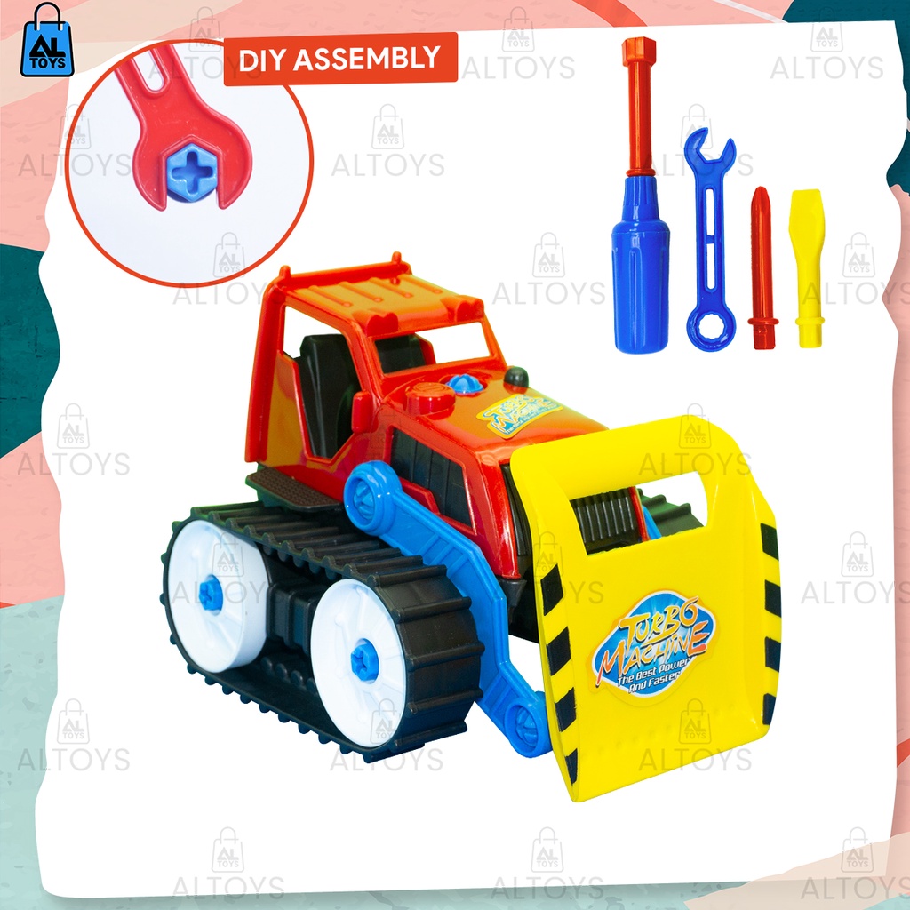 Jual Mainan Mobil Bongkar Pasang DIY Assembly Truck Konstruksi ...