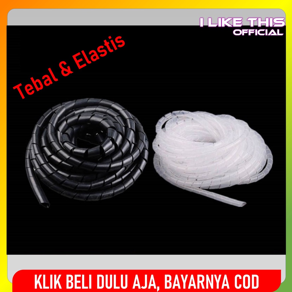 Jual TaffHome Pelindung Pembungkus Kabel Listrik Power Spiral Selang ...