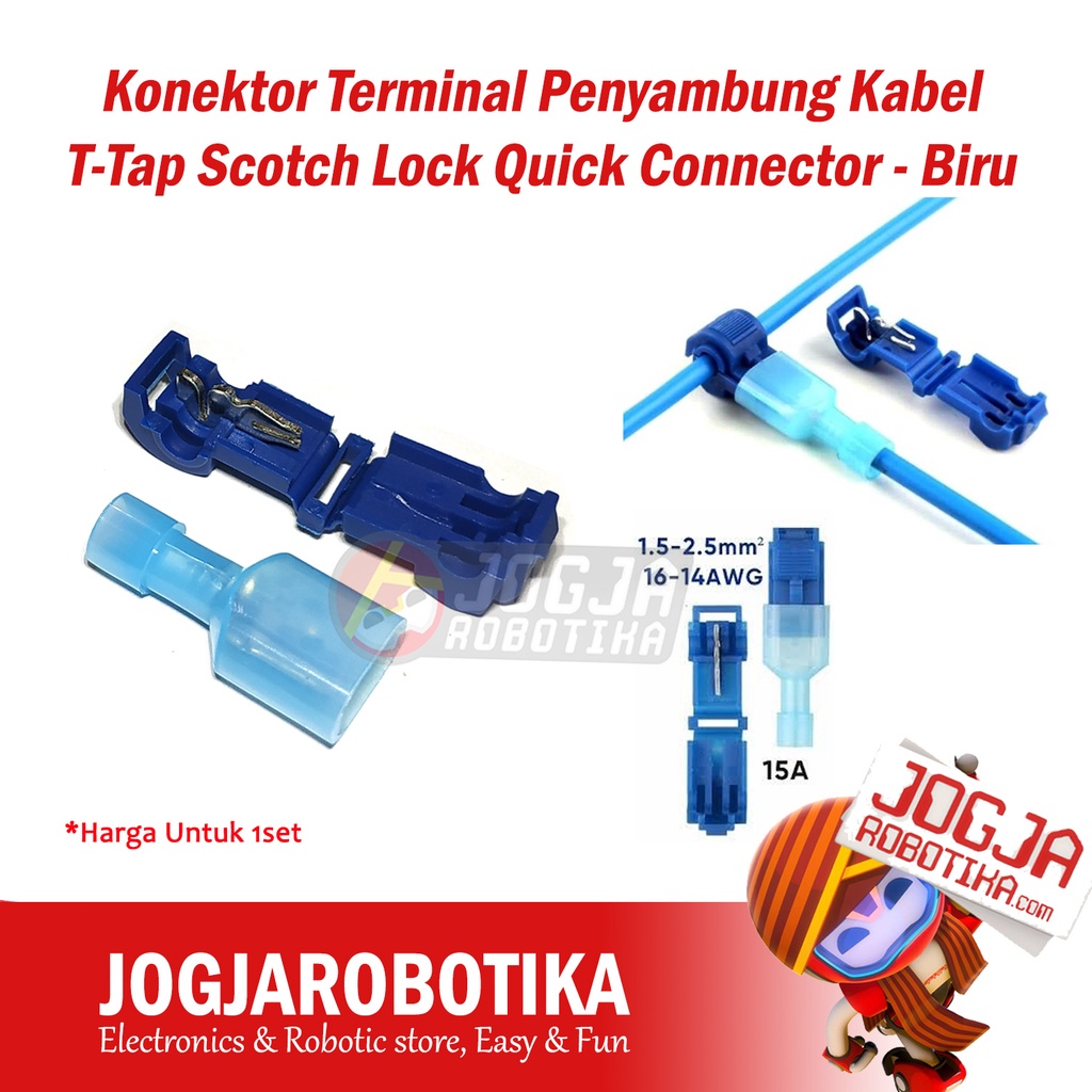 Jual Konektor Terminal Penyambung Kabel T-Tap Scotch Lock Quick ...