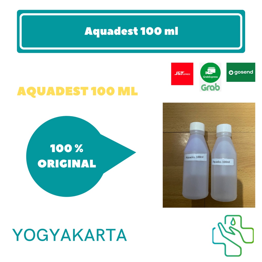 Jual AQUADEST AIR SULING AQUA DESTILLATA 100 ML AQUADES | Shopee Indonesia