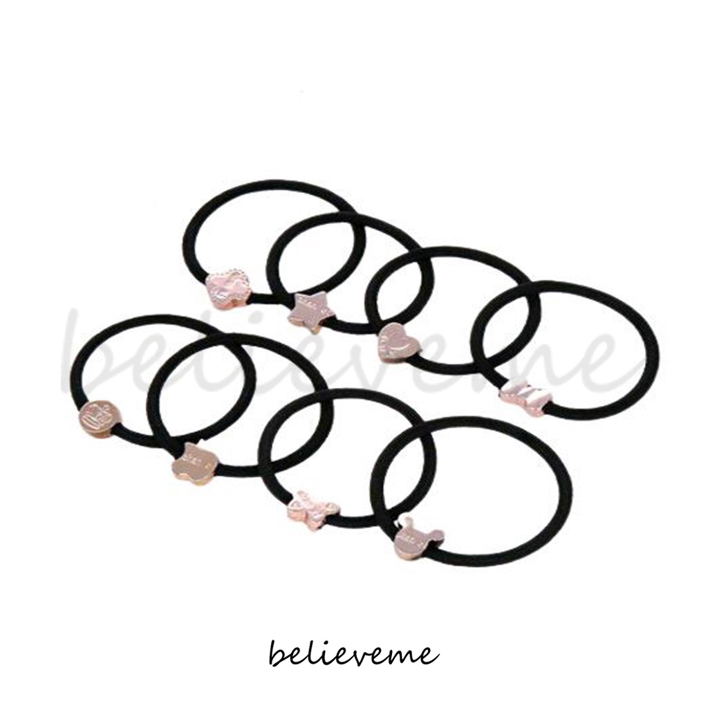 Jual Kunciran Rambut Ikat Rambut Karakter Korea Warna Hitam Satuan ...