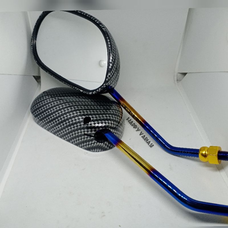 Jual Spion Mio Carbon Two Tone Tangkai Panjang Yamaha Universal ...