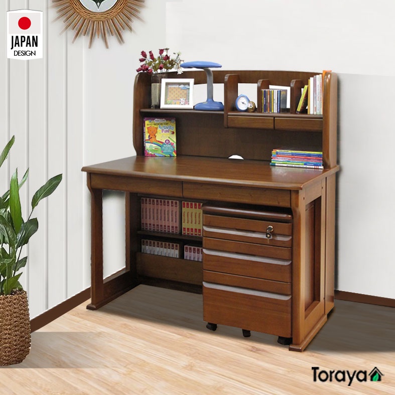 Jual Toraya Meja Belajar Kayu/ Meja Belajar dengan Rak/ Study Desk with ...