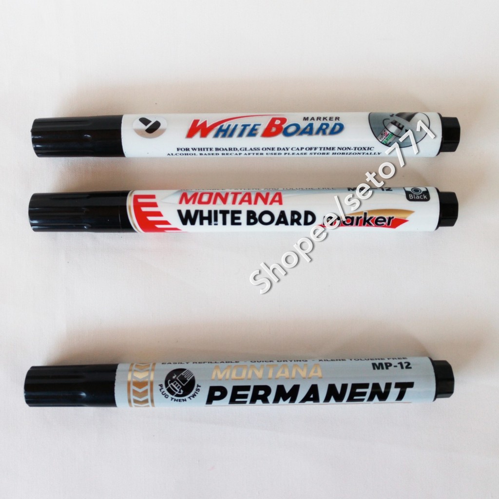 Jual White Board / Permanent Marker Spidol Hitam Murah Merk RANDOM ...