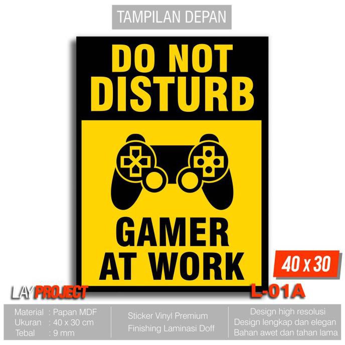 Jual Hiasan Dinding Poster Kayu Wall Decor - Game Gaming Gamer At Work ...