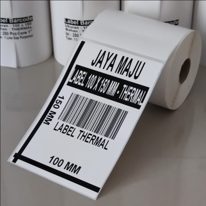 Jual LABEL BARCODE 100X150 100 X 150mm 100 X 150 isi 250pcs KERTAS STICKER DIRECT THERMAL ...