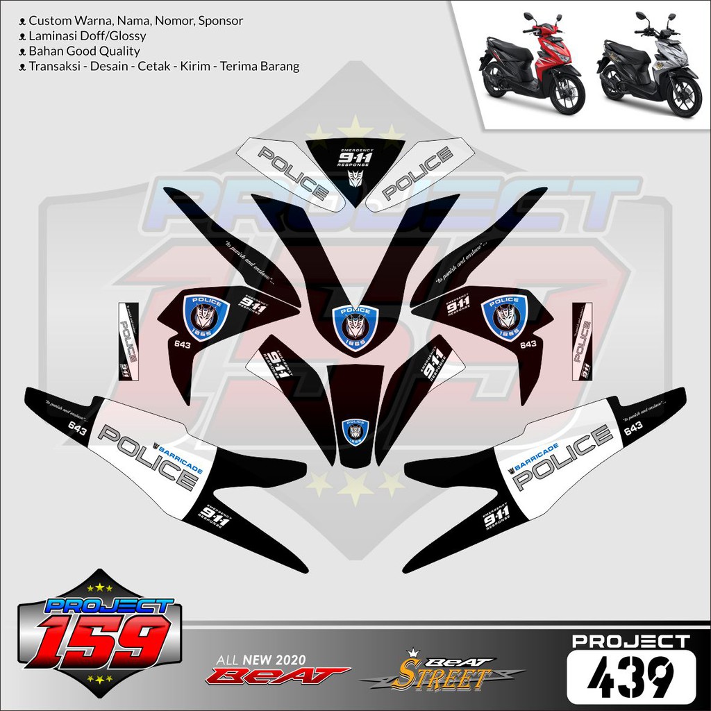 Jual Stiker Motor All New Beat eSP Beat Street 2020 - P-439 Decepticon ...